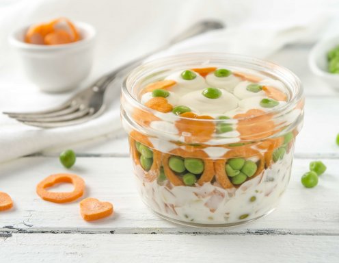 Gabelbissen mit Karotte und Erbsen - Rezept - ichkoche.at