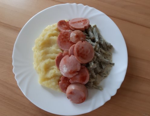 Gebratene Knacker auf Kartoffelpüree - Rezept - ichkoche.at