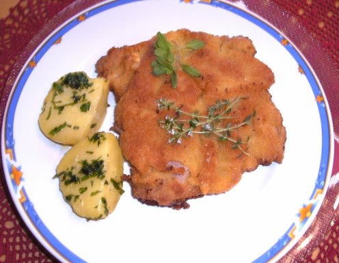 Wiener Kalbsschnitzel mit Kräutern Rezept - ichkoche