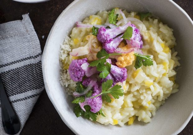 Rainbow Risotto mit Karfiol Rezept - ichkoche.at